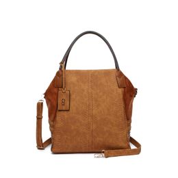 Damen Schultertasche "Maxim", Collezione Alessandro, braun, Lederimitat, Taschen, mit langen Henkeln und zus&auml;tzlichem Trageriemen