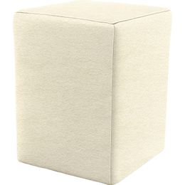 Hocker, B:38cm H:47cm T:38cm, beige, LOOKS by Wolfgang Joop, 100% Polyester, Wohnzimmer, Hocker, "LOOKS XX", kubische Form, ideal als Fu&szlig;ablage