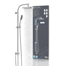 EISL&reg; Duschsystem EISL, H:101cm, grau, Brausegarnituren, "STILOVAL", Regendusche ohne Armatur, Duschsystem mit Kopfbrause und Handbrause