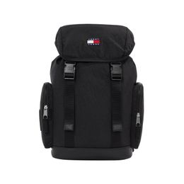 Tommy Jeans Damen Freizeitrucksack "TJM DAILY ELEVATED FLAP BACKPACK", schwarz, Textil, Rucks&auml;cke, Men Travelbag, Outdoor-Rucksack, Reiserucksack mit