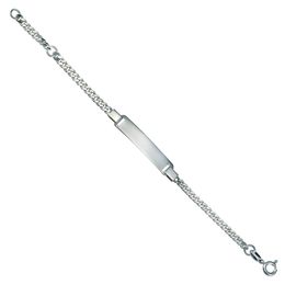 Vivance Damen Armband "925 Silber rhodiniert Schildband", 14cm, Silber 925 (Sterlingsilber), wei&szlig;, Silber 925 (Sterlingsilber), Armb&auml;nder