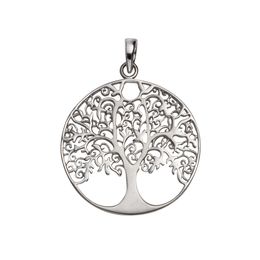 Vivance Damen Kettenanh&auml;nger "925 Sterling Silber rhodiniert Lebensbaum", one-size, Silber 925 (Sterlingsilber), 4,5 g, wei&szlig;, Silber 925
