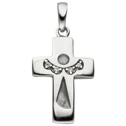 Jobo Damen Kettenanh&auml;nger "Anh&auml;nger Kreuz mit Schutzengel", Silber 925 (Sterlingsilber), silber, Silber 925 (Sterlingsilber), Schmuckanh&auml;nger, 925