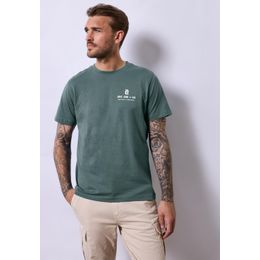 Street One MEN Herren T-Shirt, gr&uuml;n, Gr. XXL, bedruckt, Web, 100% Baumwolle, Shirts, aus reiner Baumwolle
