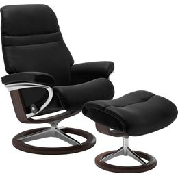 Fu&szlig;hocker stressless, B:57cm H:42cm T:40cm, schwarz, Leder BATICK: BATICK ist ein leicht korrigiertes, durchgef&auml;rbtes und genarbtes M&ouml;belleder, bei