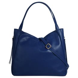 Samantha Look Damen Umh&auml;ngetasche, blau, Leder, clean, Taschen, echt Leder, Made in Italy