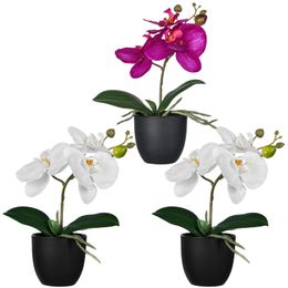 Kunstorchidee Creativ green, H:23cm, bunt, Kunststoff, Kunstpflanzen, "Orchidee Phalaenopsis", mit naturgetreuen Bl&uuml;ten