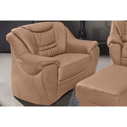 Sit & More Sessel SIT & MORE, B:98cm H:94cm T:95cm, braun, NaturLeder;Luxus-Microfaser ALTARA NUBUCK (100% Polyester);Luxus-Kunstleder, Wohnzimmer, Sessel,