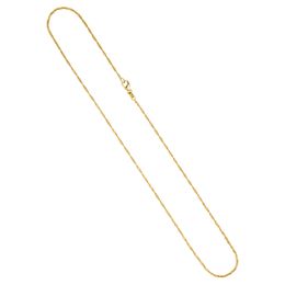 Jobo Damen Kette ohne Anh&auml;nger "Singapurkette", Gelbgold 750, L: 45, gelb, Gelbgold 750, Halsketten, 750 Gold 1,4 mm 45 cm