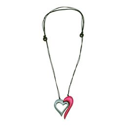 Damen Lange Kette "Heart2Heart", bunt, Basic, Collezione Alessandro, Holz, Halsketten, filigran gearbeitet