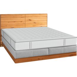 Boxspringbett Alina, B:170cm L:208cm, grau, Struktur GBA (100% Polyester), Jugendzimmer, Komplettbetten, "Clivia", in verschiedenen Gr&ouml;&szlig;en erh&auml;ltlich