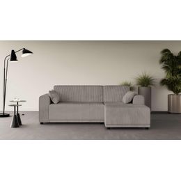 Ecksofa Home Affaire, B:233cm H:80cm T:162cm, grau, 100% Polyester, Wohnzimmer, Sofas, "TAMMO", L-Form