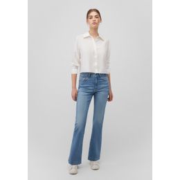 Mavi Damen Langarmbluse "CROPPED SHIRT", wei&szlig;, Gr. L, unifarben, 87% Viscose, 13% Polyamid, Blusen, Cropped Bluse