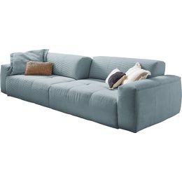 Big-Sofa 3C CANDY, B:298cm H:74cm T:120cm, blau, 88% Polyester, 12% Polyacryl, Sofas, "Yoshy Mega Sofa mit Komfortfunktionen, modern und bequem",