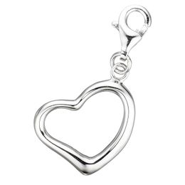 Jobo Damen Charm Herz "Anh&auml;nger Herz", silber, Silber 925 (Sterlingsilber), Charms, 925 Silber