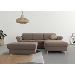 Sit & More Ecksofa SIT & MORE, B:250cm H:78cm T:185cm, grau, Webstoff (100% Polyester);Struktur weich (90% Polyester, 10% Polyamid);Luxus-Microfaser Euphoria