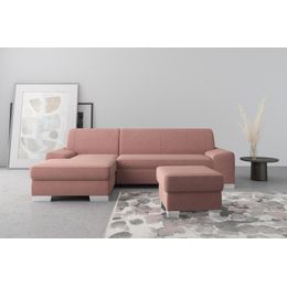 Ecksofa DOMO collection, B:271cm H:85cm T:160cm, lila, Wohnzimmer, Sofas, "Anzio L-Form, whlw. Bettfunktion, Federkern, hochwertig, Breite 271 cm",