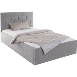 Polsterbett, grau, Westfalia Schlafkomfort, Bezug Bett: 100% Polyester;Bonnell-Federkernmatratze: 51% Polypropylen, 39% Polyester, 10%
