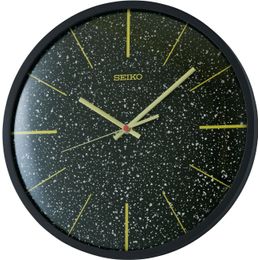 Seiko Damen Wanduhr, B/H/L: 4,5cm, schwarz, Wanduhren, Quarzuhr, durchlaufende Sekunde, Wohnzimmer, Esszimmer, B&uuml;ro