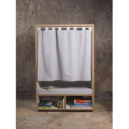 Mehrzweckschrank Tojo, B:80cm H:123cm T:45cm, wei&szlig;, MDF, K&uuml;che, Schr&auml;nke, "kids nische", R&uuml;ckzugsort f&uuml;r Kinder, Breite/H&ouml;he: 80/123 cm