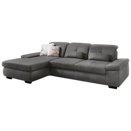 Ecksofa DIE PLANBAR, B:309cm H:85cm T:195cm, grau, 85% Polyester;15% Nylon, Wohnzimmer, Sofas, "MP-IN16012 L-Form, mit Federkern-Polsterung", inkl.