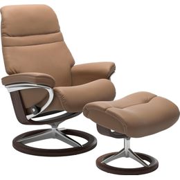 Fu&szlig;hocker stressless, B:57cm H:42cm T:40cm, braun, Leder BATICK: BATICK ist ein leicht korrigiertes, durchgef&auml;rbtes und genarbtes M&ouml;belleder, bei dem