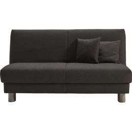 ell+ell Schlafsofa ELL + ELL, B:160cm T:100cm, grau, Jugendzimmer, Sofas, "Enny", Liegefl&auml;che Breite 155 cm, Liegeh&ouml;he 45 cm, F&uuml;&szlig;e alufarben