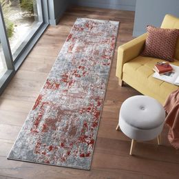 L&auml;ufer FLAIR RUGS, B:80cm H:10mm L:300cm, orange, Kunstfaser, Flur, Teppiche, "Wonderlust"
