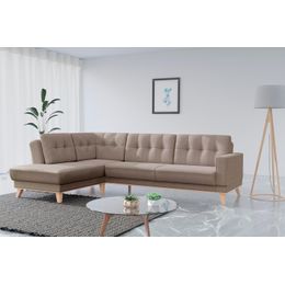 Sit & More Ecksofa SIT & MORE, B:298cm H:90cm T:198cm, grau, 100% PES, Wohnzimmer, Sofas, "Lavida L-Form", wahlweise mit Kippfunktion und Bettkasten