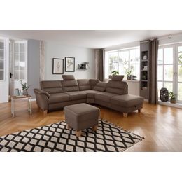 Kopfst&uuml;tze Home Affaire, B:52cm H:22cm T:11cm, braun, Luxus-Microfaser ALTARA NUBUCK (100% Polyester);Struktur (100% Polyester);Luxus-Microfaser