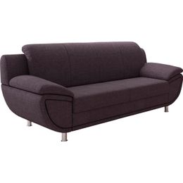 3-Sitzer Trendmanufaktur, B:207cm H:85cm T:94cm, braun, Struktur ( 100% Polyester), Sofas, "Rondo II zeitlos und bequem", wahlweise mit komfortablem