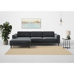 Ecksofa Trendmanufaktur, B:280cm H:85cm T:167cm, grau, 88% Polyester, 12% Polyacryl, Wohnzimmer, Sofas, "Lumber Jack, elegantes Designsofa, zeitlos
