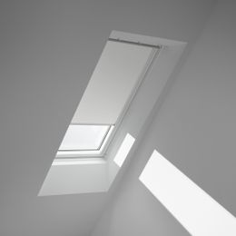 Velux Verdunklungsrollo "DKL M04 1025SWL", M04, stufenlos positionierbar, wei&szlig;, Kinderzimmer, Rollos, wei&szlig;e F&uuml;hrungsschienen & Griffleiste