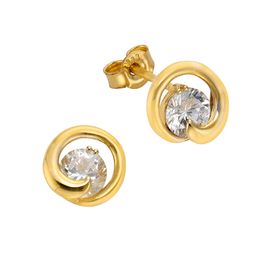 Diamonds by Ellen K. Damen Paar Ohrstecker "585/- Gelbgold Zirkonia", one-size, Gold, gelb, FASCINATION BY ELLEN K., Gold, Ohrringe