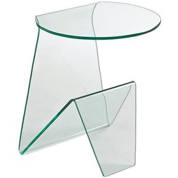 Beistelltisch PAROLI, B:45cm H:41cm T:41cm, transparent, Wohnzimmer, Tische, Sicherheitsglas ESG