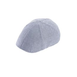 Chaplino Herren Baseball Cap, blau, Gr. M, meliert, 65% Baumwolle, 35% Leinen, Caps, in modischem Design