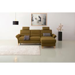 Ecksofa Home Affaire, B:252cm H:90cm T:162cm, gr&uuml;n, 98% Polyester 2% Polyamid, Wohnzimmer, Sofas, "Westerland L-Form", Federkern-Polsterung,