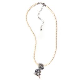 Allg&auml;u Rebell ALLG&Auml;U REBELL Damen Collier "Hirsch", beige, Basic, Metall, Halsketten, mit Hirschkopfanh&auml;nger und Schleife