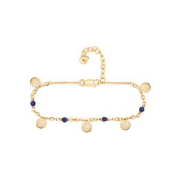 CAI CA&Iuml; Damen Armband "925 Silber vergoldet Lapislazuli Pl&auml;ttchen", 15+4cm, Silber 925 (Sterlingsilber), gelb, Silber 925 (Sterlingsilber), Armb&auml;nder