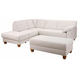 Ecksofa Home Affaire, B:243cm H:88cm T:91cm, beige, Struktur fein ( 100% Polyester);Luxus-Microfaser ALTARA NUBUCK (100% Polyester);Luxus-Microfaser
