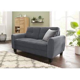 Sit & More 2-Sitzer SIT & MORE, B:174cm H:91cm T:90cm, grau, Luxus-Microfaser ALTARA NUBUCK (100% Polyester);Luxus-Microfaser (100% Polyester), Sofas, "Varese",