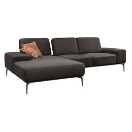 Ecksofa W.Schillig, B:279cm H:88cm T:178cm, braun, Longlife Xtra-Leder Z73: Naturwalkleder der Luxusklasse aus den erlesensten Rohh&auml;uten. Hautst&auml;rke
