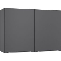 H&auml;ngeschrank KOCHSTATION, B:100cm H:70,4cm T:34,6cm, grau, K&uuml;che, Schr&auml;nke, "KS-Aken"