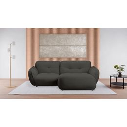 Ecksofa BETYPE, B:269cm H:87cm T:184cm, grau, 100% Polyester, Wohnzimmer, Sofas, "Be Fluffy", Softes Sitzgef&uuml;hl, moderne Kedernaht, hochwertiger Bezug