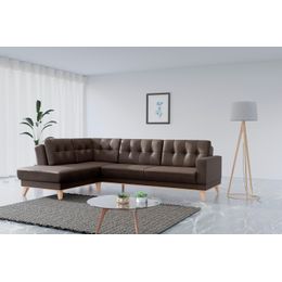 Sit & More Ecksofa SIT & MORE, B:298cm H:90cm T:198cm, grau, 100% PES, Wohnzimmer, Sofas, "Lavida L-Form", wahlweise mit Kippfunktion und Bettkasten