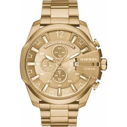 Diesel Damen Chronograph "MEGA CHIEF", gold, Armbanduhren, Quarzuhr, Armbanduhr, Herrenuhr, Stoppfunktion, Edelstahlarmband