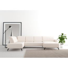 Sit & More Wohnlandschaft SIT & MORE, B:337cm H:84cm T:205cm, beige, Sofas, "Bailando U-Form", wahlweise mit Kopfteilverstellung und Vorziehsitz, motorisch