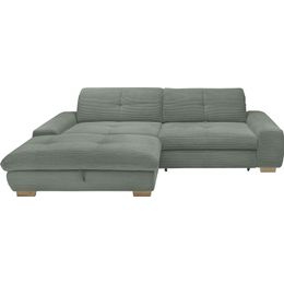 Ecksofa, B:276cm H:89cm T:198cm, gr&uuml;n, SET ONE BY Musterring, 100% Polyester, Wohnzimmer, Sofas, "SO 1200 inkl. Sitztiefen- & R&uuml;ckenverstellung f&uuml;r