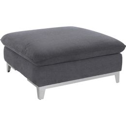 Hocker COTTA, B:98cm H:46cm T:98cm, grau, Struktur (100% Polyester );Chenille (90% Polyester; 10% Polyamid ), Wohnzimmer, Hocker, "Teresa"