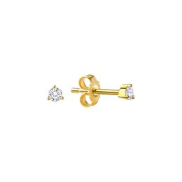 Vivance Damen Paar Ohrstecker "333/- Gelbgold glanz Zirkonia", one-size, Gold, gelb, Gold, Ohrringe